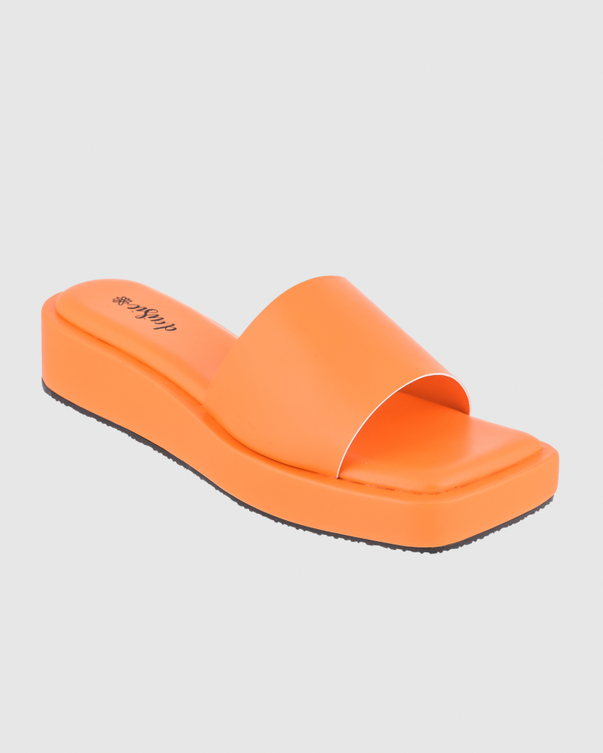 Y2K Orange Platform Flats – Daisie