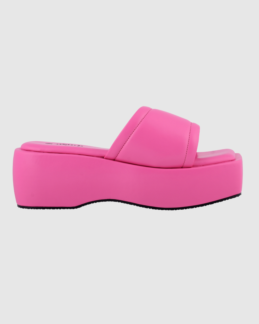 Y2k Block Chunky Broad Strap Pink platforms – Daisie